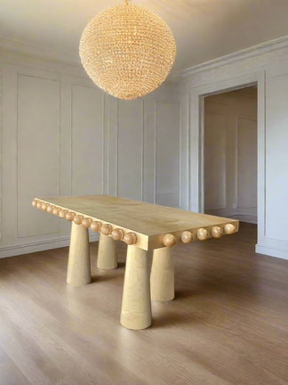 Dot Rectangular Wood Dining Table in Light Oak – Statements by J